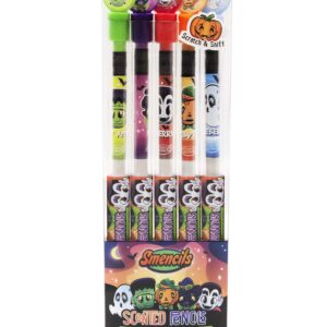 Halloween Smencils - HB #2 Scented Pencils, 5 Count, Gifts for Kids, School Supplies, Classroom Rewards