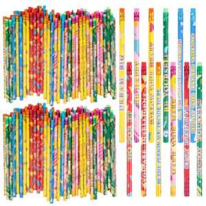 200 pieces scented pencils inspiring pencils motivational encouragement pencils positive pencils for teachers classrooms reward birthday party kids gifts supplie school,learning activities (200)