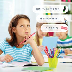 Premium Quality Pencils In Bulk - 150 Neon #2 Sharpened Wood Pencils for Kids and Adults