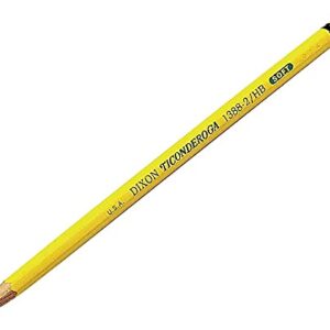 Ticonderoga 13885 Woodcase Pencil, F #2.5, Yellow, Dozen