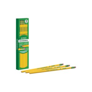 Ticonderoga 13885 Woodcase Pencil, F #2.5, Yellow, Dozen