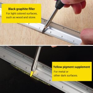 BFANGZ Carpenter Pencil,Mechanical Carpenter Pencil, Carpenter Pencil Set with Built-in Sharpener - The Ultimate Marking Tool for Carpenters, Architects, Drafters, and Scribers