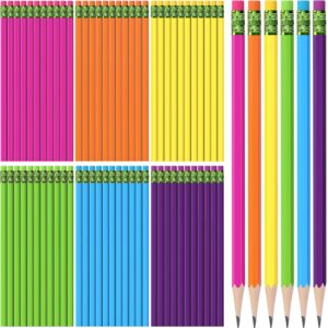 tecunite 120 pcs hb pencils unsharpened pencils with eraser wooden hexagonal pencils for kids adults gifts graphite pencils for exams school office sketching (rainbow colors,simple)