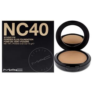 mac studio fix powder plus foundation for women, nc40, 0.52 ounce