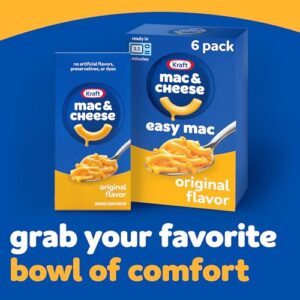 Kraft Easy Mac Original Macaroni & Cheese Microwavable Dinner (6 ct Packets)