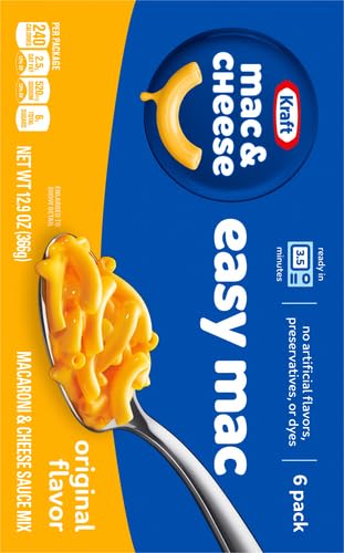 Kraft Easy Mac Original Macaroni & Cheese Microwavable Dinner (6 ct Packets)