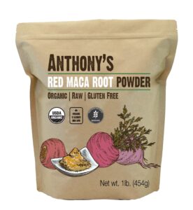 anthony's organic red maca powder, 1 lb, raw, gluten free, non gmo, non gelatinized