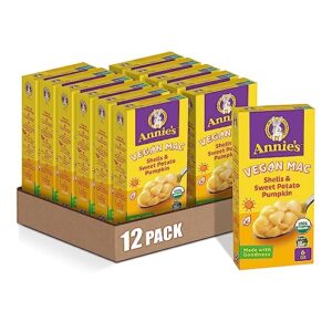 annie's organic vegan mac, shells and sweet potato pumpkin, 6 oz (pack of 12)