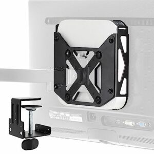 vivo behind monitor vesa mount designed for mac mini cpu, 2010-present models, monitor arm computer holder, concealed back of screen mount with desk clamp option, black, mount-mini1