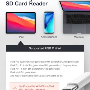 USB C SD Card Reader for iPhone 15/iPad/Mac, ChiaoPio USB C to SD CF, Type C Memory Card Adapter with Compact Flash/CF/SD/MicroSD Slots Compatible with iPad Macbook Pro/Air/Mini Mac Laptop