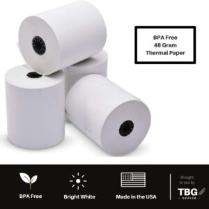 3 1/8” x 230' Thermal Paper Rolls - BPA FREE – MADE IN USA - Receipt paper rolls – Point of Sale Cash Register - Thermal printer paper - Credit Card Paper - for POS systems (1 Case - 10 Rolls)