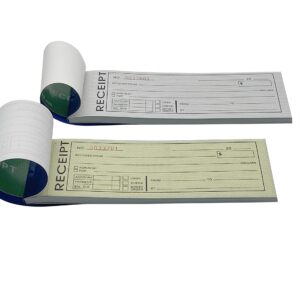 Cotton Fly 10 Pack Cash Money & Rent Receipt Book, Receipt Invoice Book Carbonless Copy Duplicate 2 Parts 50 Sets 8.5" X 2.75