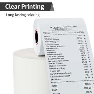 MBLABEL Thermal Receipt Paper Rolls, 3-1/8 x 230ft Thermal Paper, POS Cash Register Paper Rolls (10 Rolls)