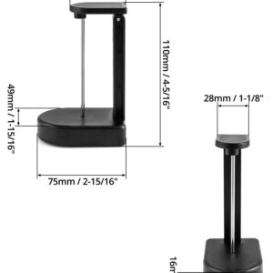 QWORK Paper Memo Holder Receipt Holder, 2 Packs Black Receipt Invoice Spike Stick Bill Fork Memo Note Spike with Safety Cap and Base