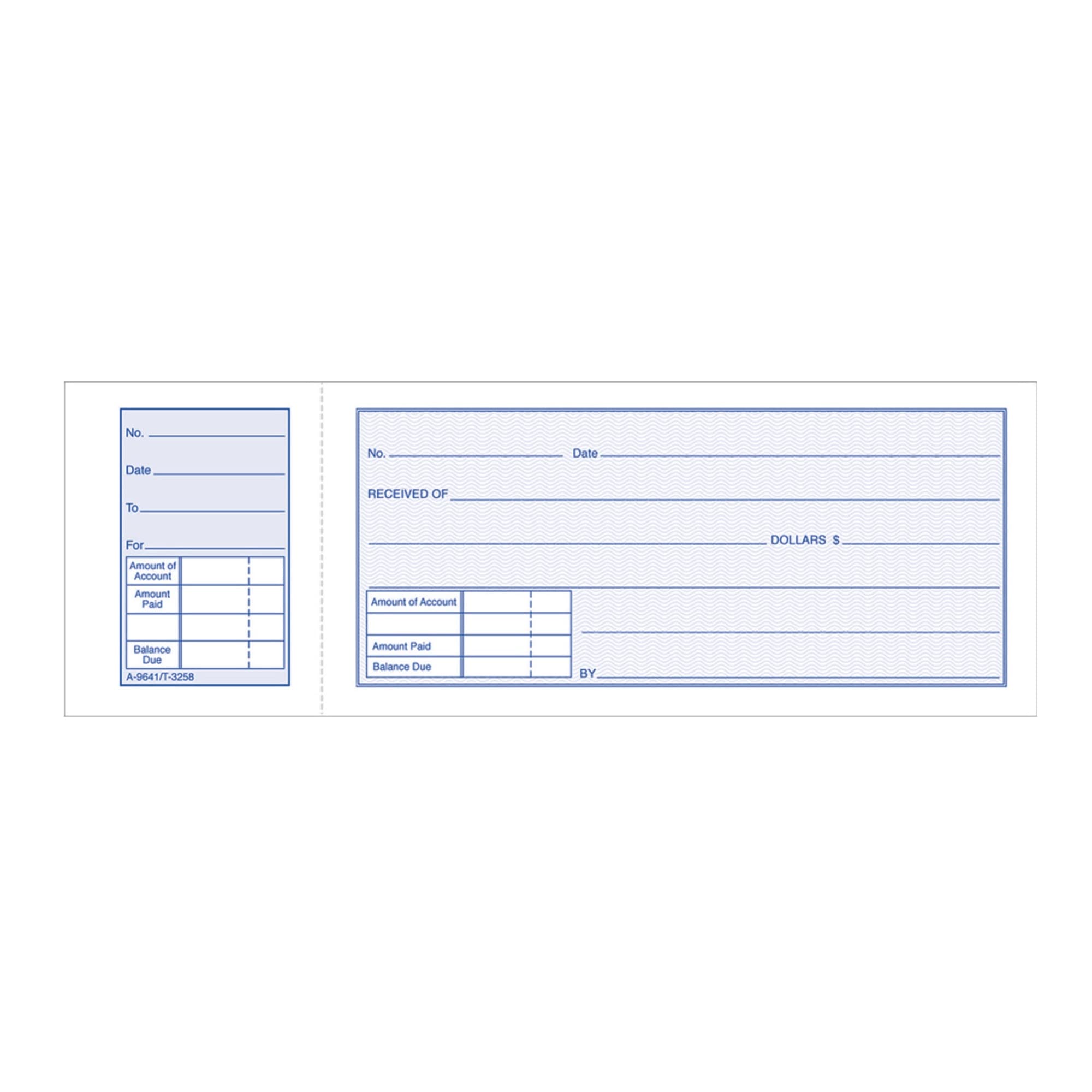 Adams Money Receipt Book With Stub, 5 15/16in. x 2 3/4in., Pack Of 5