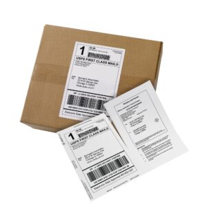 Avery Printable Shipping Labels with Paper Receipts, 5-1/16" x 7-5/8", White, 100 Blank Mailing Labels (27900)