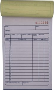 sales order book 33 triplicate forms carbonless 3 copy's - wholesale lot of 10