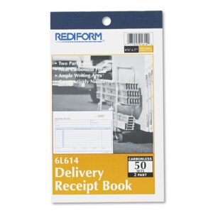 rediform rediform carbonless delivery receipt books (red6l614)