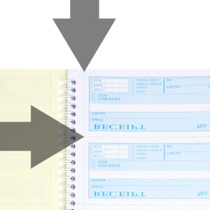 Money Rent Receipt Book,7.9x11.22 Inches 3 Part Carbonless,Receipt Book with Carbon Copies,Cash Receipt Book,100 Sets per Book