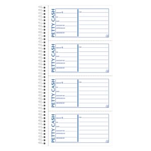 adams spiral petty cash book, 2-part, carbonless, 4 messages per page, 200 sets per book (sc1156)