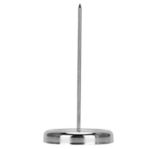 Hilitand Stainless Steel Straight Rod Paper Memo Holder with Clip Check Spindle Bill Fork Receipt Invoice Spike Stick Holder