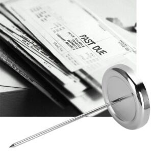 Hilitand Stainless Steel Straight Rod Paper Memo Holder with Clip Check Spindle Bill Fork Receipt Invoice Spike Stick Holder