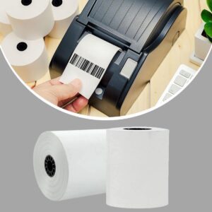 BAM POS 3-1/8" x 230 Thermal Paper Rolls - 48 GSM, Bright White, BPA Free - Easy to Use - Pack of 50 Rolls Per Case