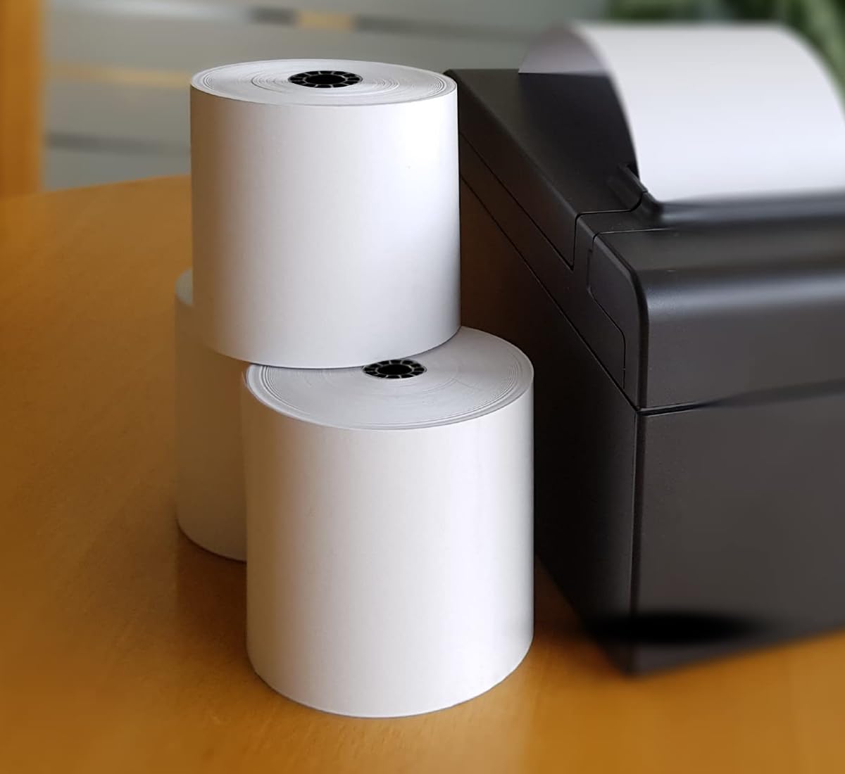 BAM POS 3-1/8" x 230 Thermal Paper Rolls - 48 GSM, Bright White, BPA Free - Easy to Use - Pack of 50 Rolls Per Case