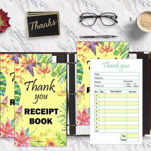 Thank You Receipt Book for Small Business 3.5x5.5 inch Receipt Book Order Forms Pad 2 Part Carbonless 50 Sets Sales Receipt Form, Order Invoice Book Invoice for Office Business Supplies