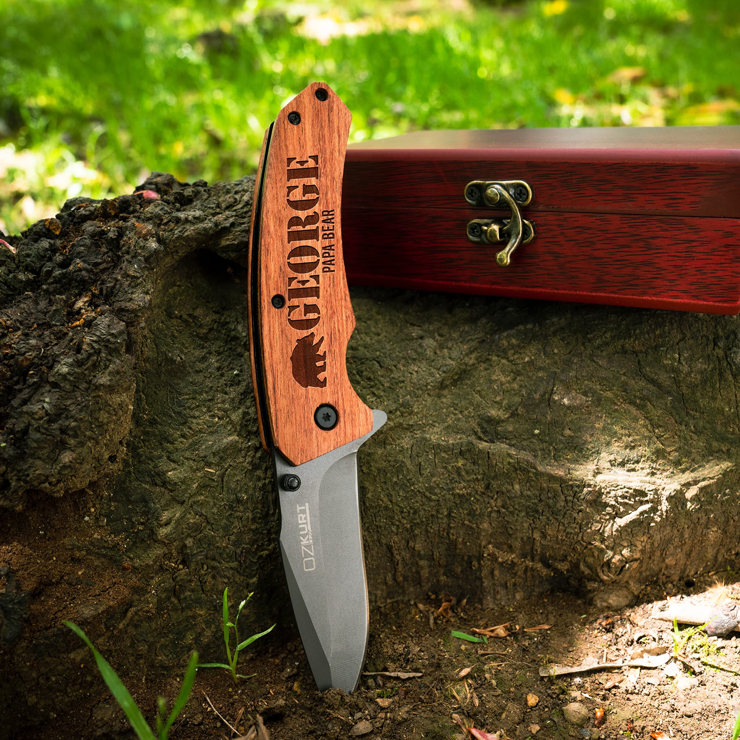 Gifts for Men, Personalized Pocket Knife for Men, Engraved Icon, Name & Text - 36 Icons & 20 Fonts - Dad Gifts, Custom Knife for Fishing, Camping, Personalized Gifts for Him