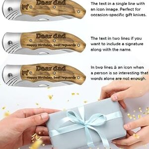 Personalized Gift for Men - Customized Pocket Knife Custom Engraved Knives Gifts Dad Husband Idea Birthday Christmas Valentine's Day Anniversary Stocking Stuffers 6651 PS