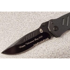 Custom Laser Engraved Gerber Swagger Folding Pocket Knife