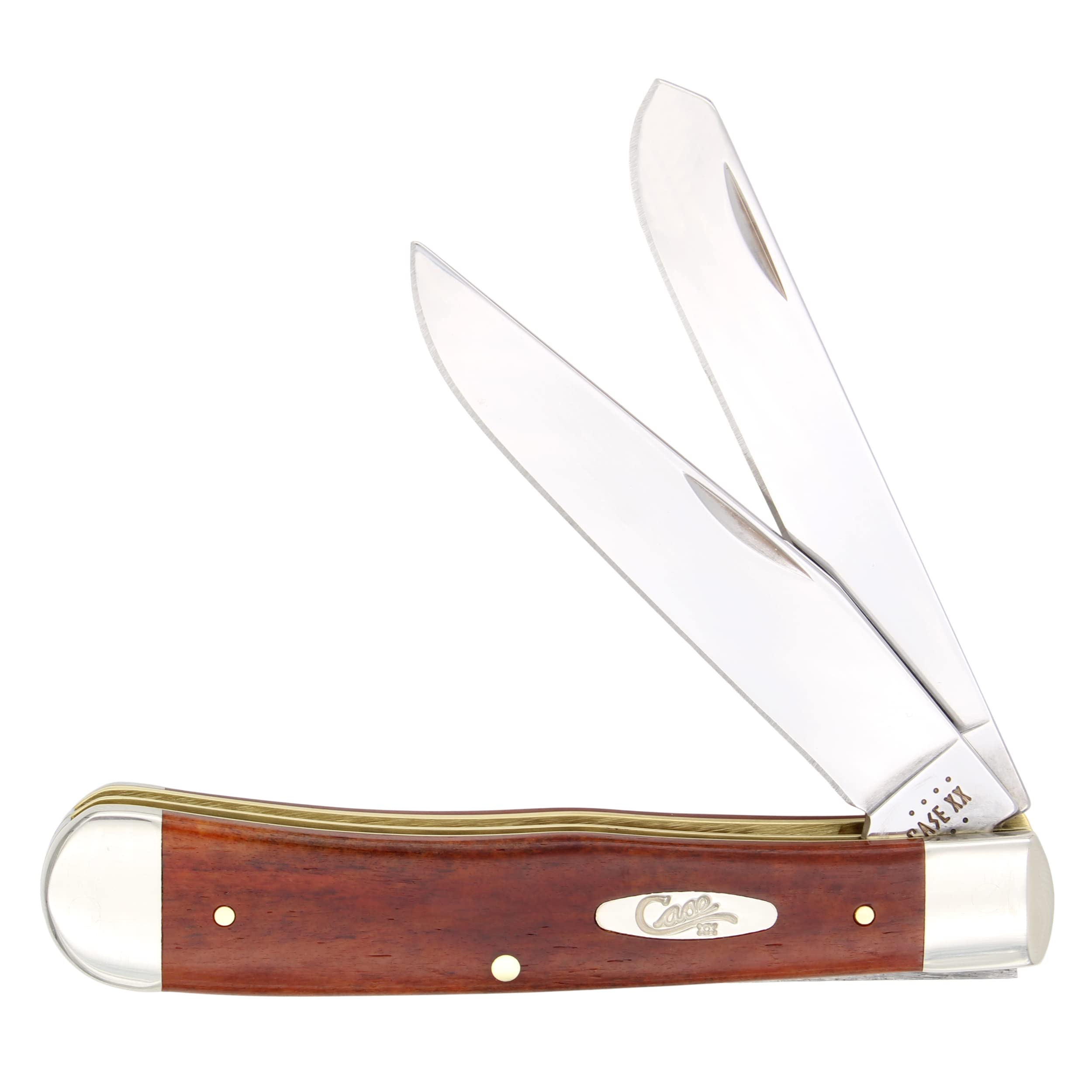 Case Pocket Knife, Smooth Chestnut Bone Trapper #28707 with Personalized Laser Engraved Handle, Two Blades, Valentines Day Gifts, Father's Day Gifts