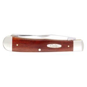 Case Pocket Knife, Smooth Chestnut Bone Trapper #28707 with Personalized Laser Engraved Handle, Two Blades, Valentines Day Gifts, Father's Day Gifts