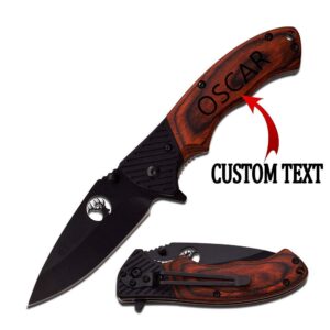 Personalized M Tech Knife For Groomsman, wedding,Father's Day Gift, Engraved With Your Personalizations, Design Your Own (ER-566BPW)