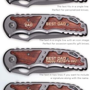 Personalized Gift for Men & Women - Customized Pocket Knife - Gifts for Dad Husband - Custom Engraved Knives - Gift Idea for Birthday Christmas Valentine's Day Anniversary - Present for Father Husband Stepdad 97010 PS