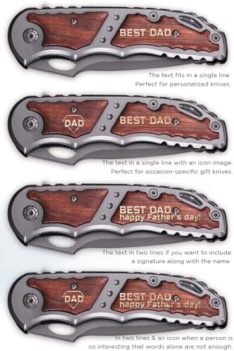 Personalized Gift for Men & Women - Customized Pocket Knife - Gifts for Dad Husband - Custom Engraved Knives - Gift Idea for Birthday Christmas Valentine's Day Anniversary - Present for Father Husband Stepdad 97010 PS