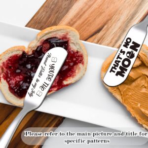 Best Dad In The Galaxy Funny Butter Knife, Engraved Stainless Steel Peanut Butter Spreader Cream Cheese Knives, Novelty Anniversary Christmas Gifts for Sandwich Bread Toast Butter Lover