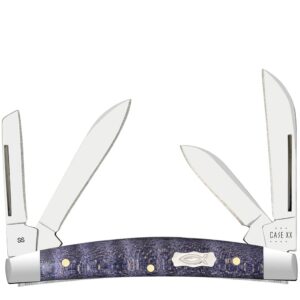 case xx wr pocket knife small congress - smooth purple curly maple, item 80548, length closed 3 1/8 inch (7468 ss)