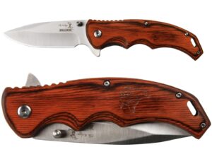 ndz performance elk ridge era004 3.5" spring assisted flipper folding knife, hunting pocket knife with clip, laser engraved - bass fish