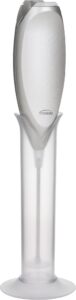 trudeau battery milk frother,silver/white,9.5 inch