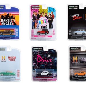 Greenlight 44970 Hollywood Series 37 Complete Set of Six (6) Diecast Models 1:64 Scale