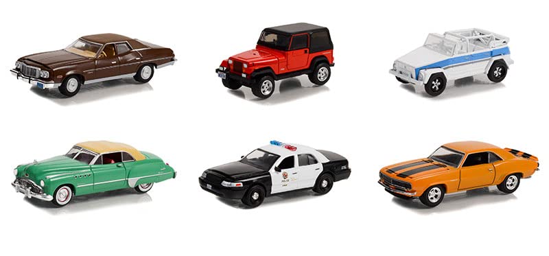 Greenlight 44970 Hollywood Series 37 Complete Set of Six (6) Diecast Models 1:64 Scale