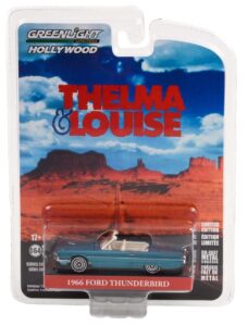 collectibles greenlight 44940-e hollywood series 34 - thelma & louise (1991) - 1966 thunderbird convertible 1/64 scale