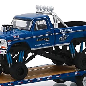 Greenlight 30054 Bigfoot #1 1974 F 250 Monster Truck on Gooseneck Trailer w/Replacement Tires (Hobby Exclusive) 1:64 Scale