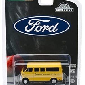 Greenlight 30155 1968 Community Charter Bus System Club Wagon School Bus (Hobby Exclusive) 1:64 Scale Diecast