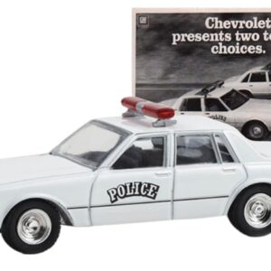 Greenlight 39130-E Vintage Ad Cars Series 9-1980 Chevy Impala 9C1 Police “Chevrolet Presents Two Tough Choices” 1/64 Scale