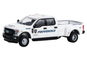 greenlight 46120-e dually drivers series 12-2018 f-350 dually - providence police department mounted unit, mounted command - providence, rhode island 1/64 scale diecast