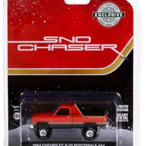 Greenlight 30365 1984 Chevy K-10 Scottsdale 4x4 - SNO Chaser (Hobby Exclusive) 1:64 Scale Diecast