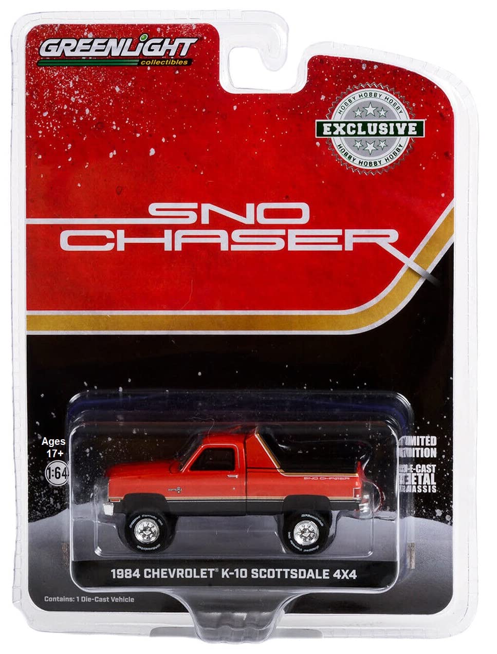 Greenlight 30365 1984 Chevy K-10 Scottsdale 4x4 - SNO Chaser (Hobby Exclusive) 1:64 Scale Diecast